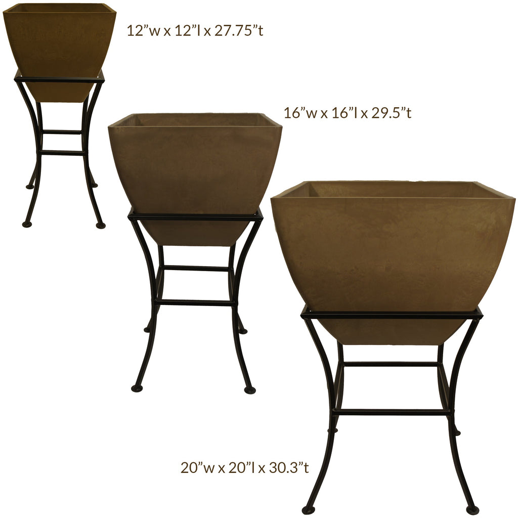 Square Planter With Optional Stand